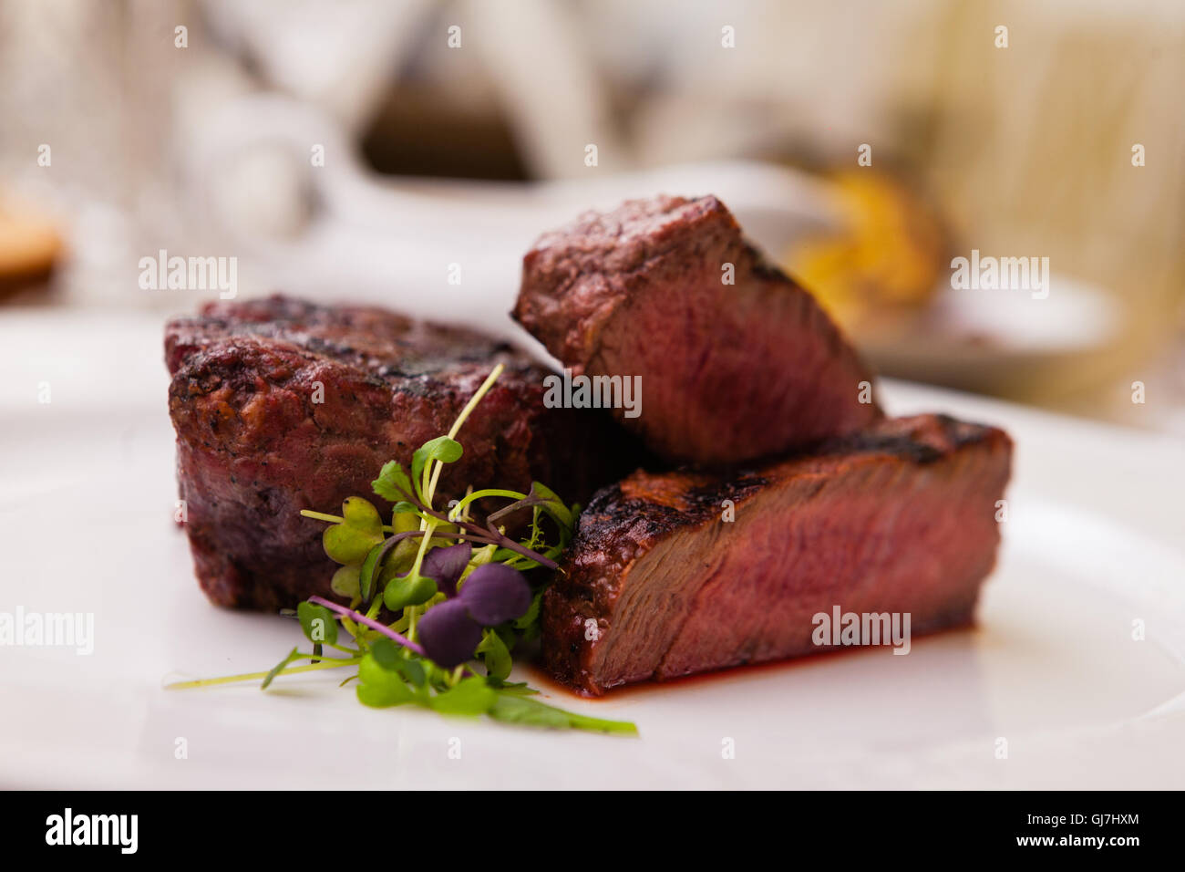 Filet mignon meal Stock Photo - Alamy