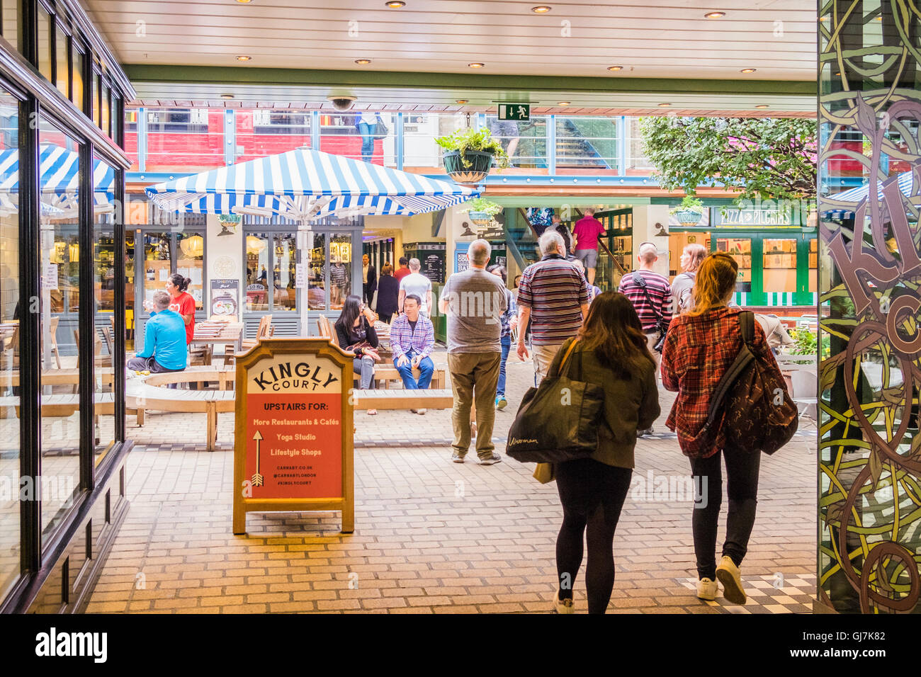 Kingly Court, Carnaby Quarter, Soho, London, England, U.K Stock Photo ...
