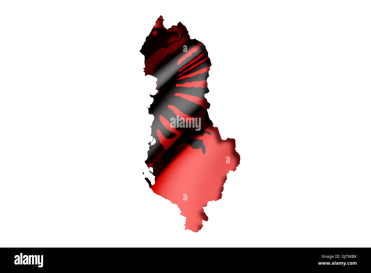 Albania on map europe Cut Out Stock Images & Pictures - Alamy