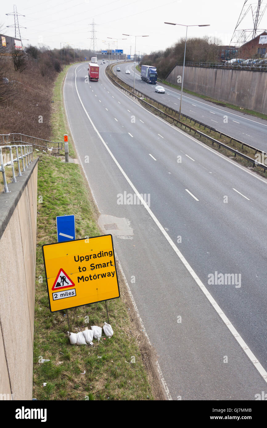 End of motorway roadworks hi-res stock photography and images - Alamy