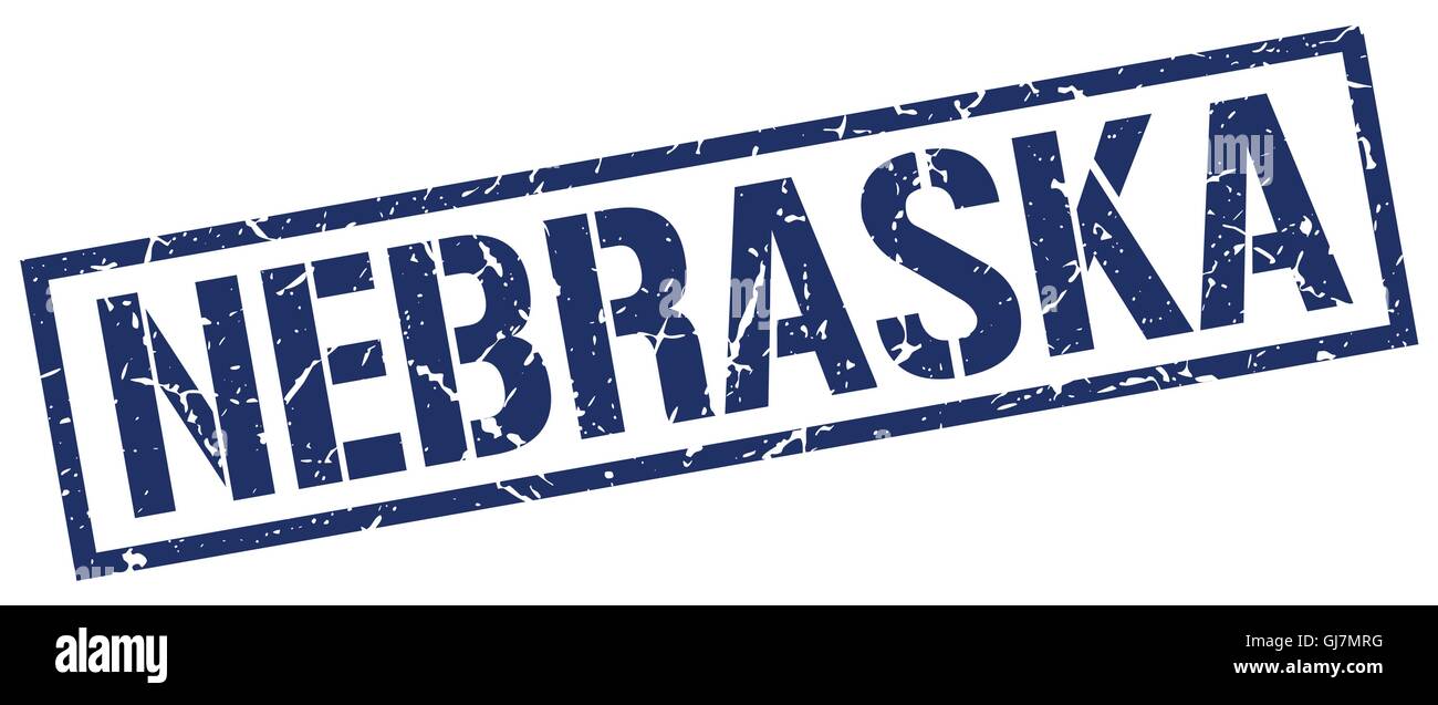Nebraska blue square stamp Stock Vector Image & Art - Alamy