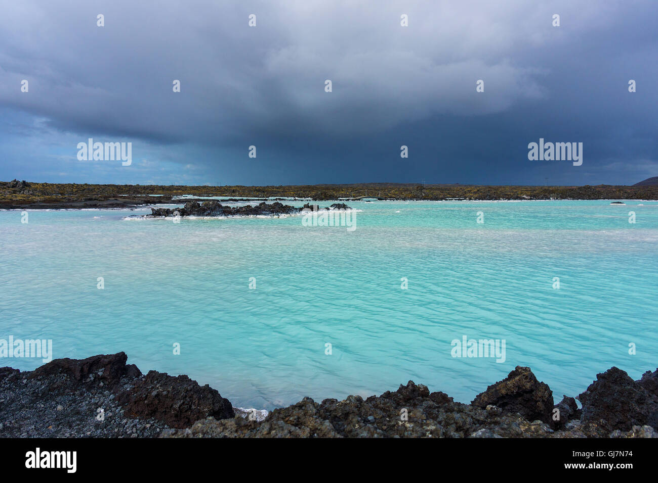 Peninsula Reykjanes, blue lagoon Stock Photo - Alamy