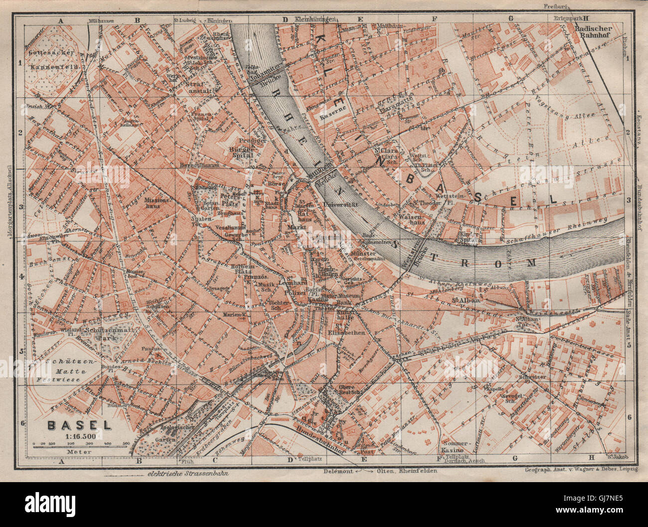 BÂLE BASEL. Basle. town city stadtplan. Switzerland Suisse Schweiz ...