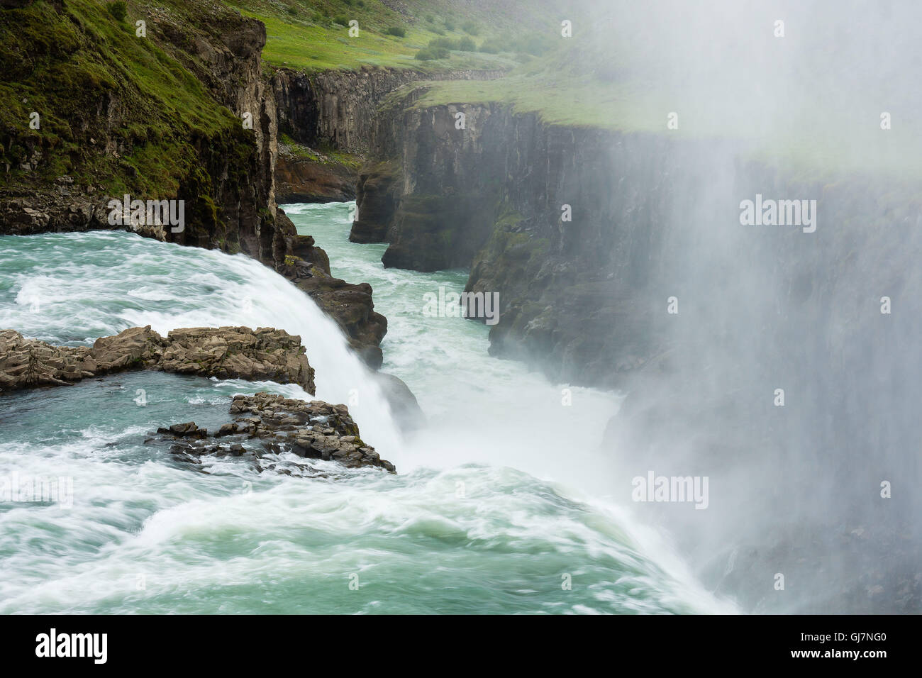 Gullfoss - Golden waterfall Stock Photo - Alamy