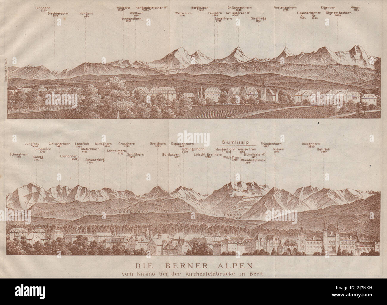 Eiger mountain map hi-res stock photography and images - Alamy