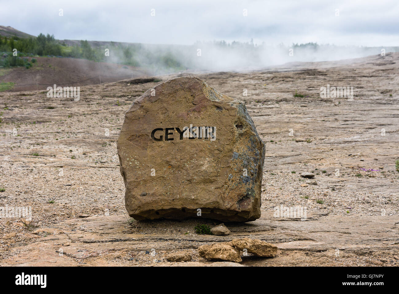 Geyser, dead gusher, eponym for all geysers in the world Stock Photo ...
