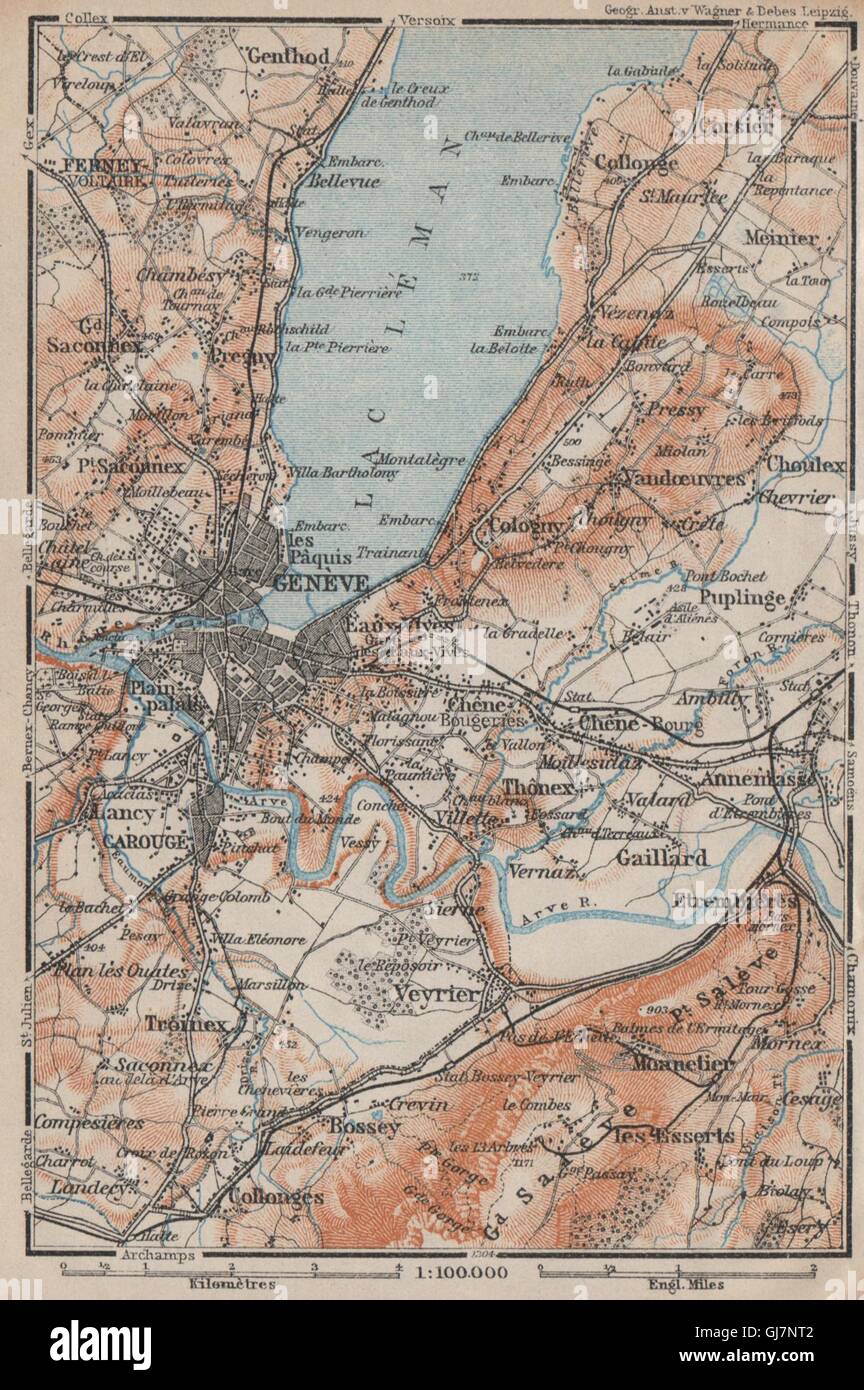 Geneve carte hi-res stock photography and images - Alamy