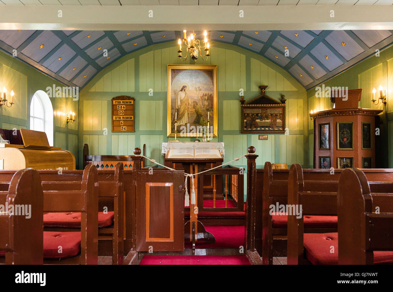 Pingvellir National Park, church Stock Photo - Alamy