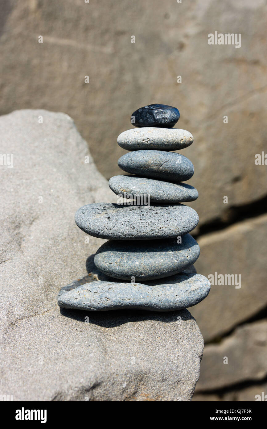 Balance, stone heap, symbol Stock Photo - Alamy