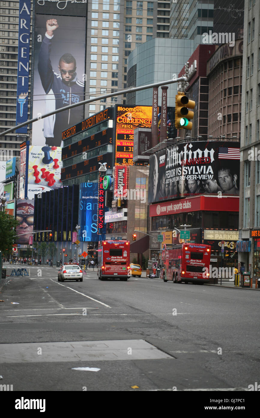 Broadway with neon signs Stock Photo - Alamy
