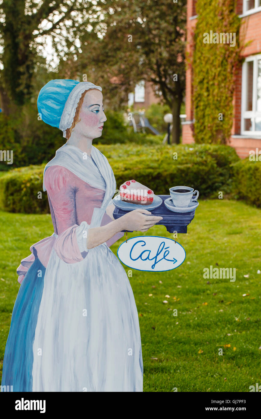 Cafe entry, Eckernförde Stock Photo - Alamy