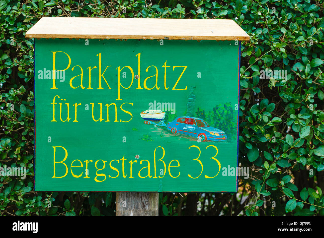 Sign, parking spot Stock Photo - Alamy