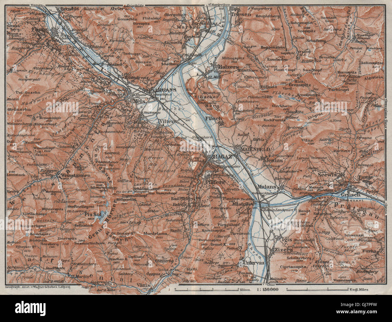BAD RAGAZ. Malbun Flums Wangs Pizol Sargans Grusch Malans Maienfeld ...