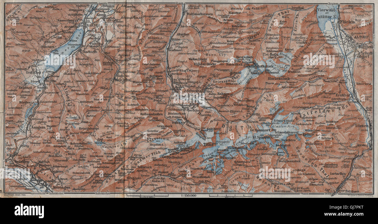 ENGELBERG ENVIRONS. Uri/Urner Alps Titlis Blackenstock Sarnen Altorf ...