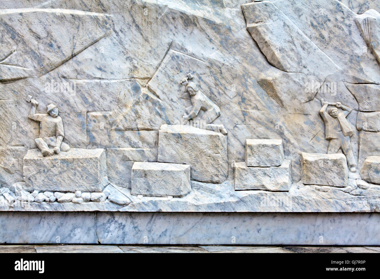 Representation of the marble mining Stock Photo - Alamy