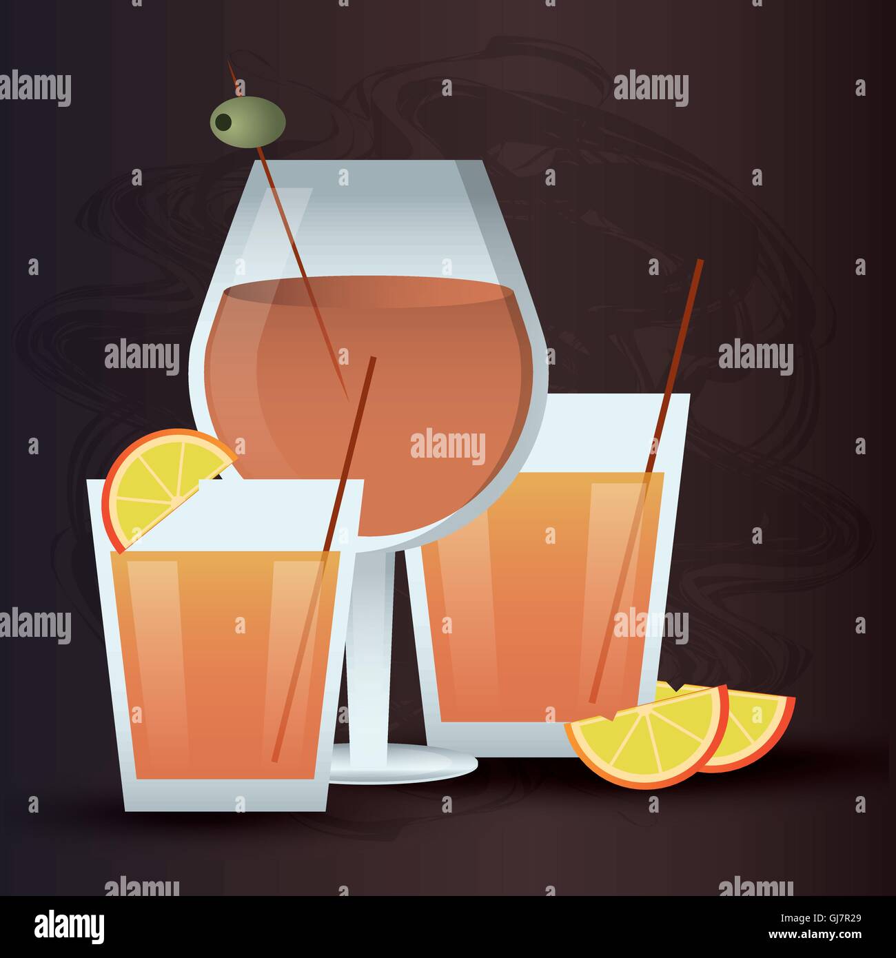 cocktail orange glass summer alcohol icon Stock Vector Image & Art - Alamy