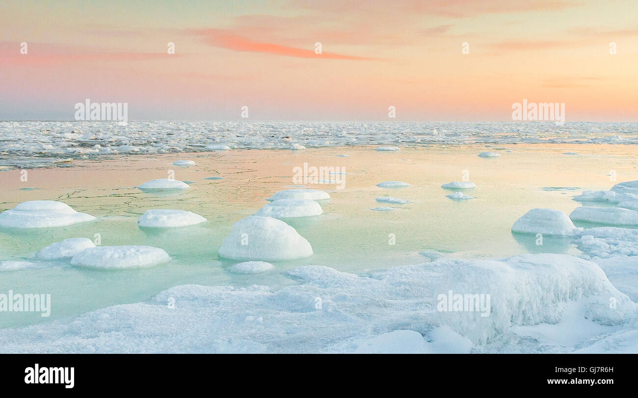 Sun set in the Arctic Stock Photo - Alamy