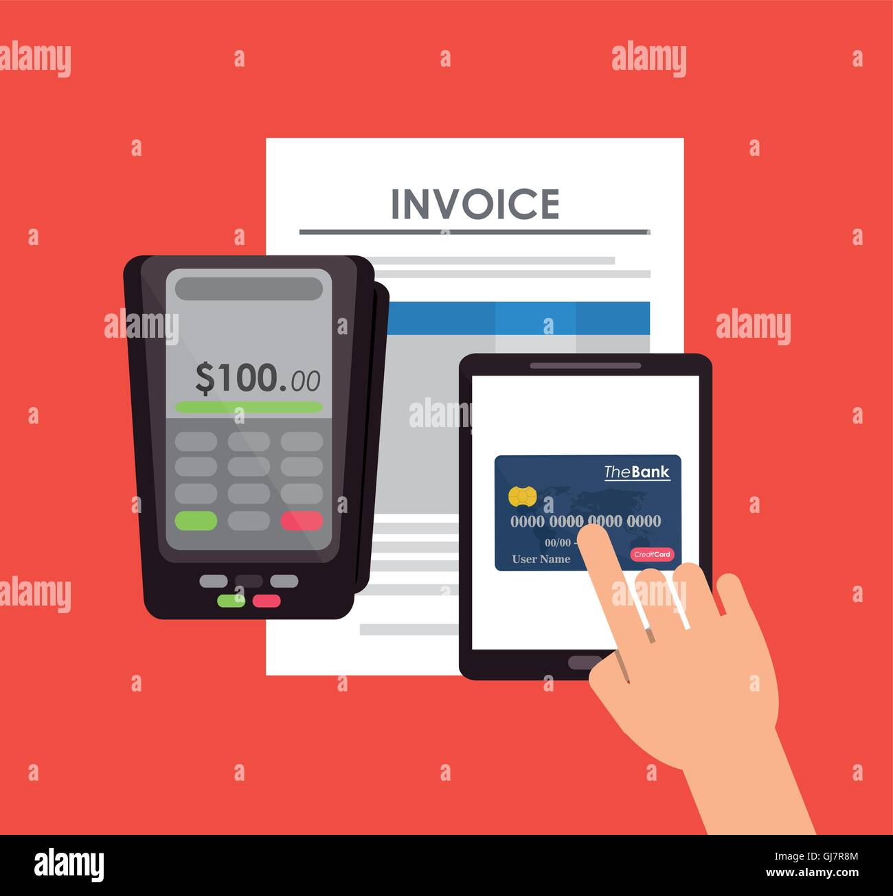 document credit card tablet Stock Vector Image & Art - Alamy