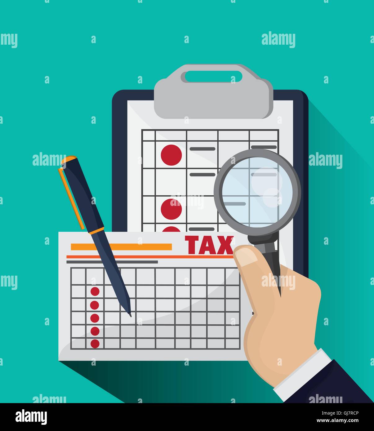 document pen lupe icon Stock Vector Image & Art - Alamy