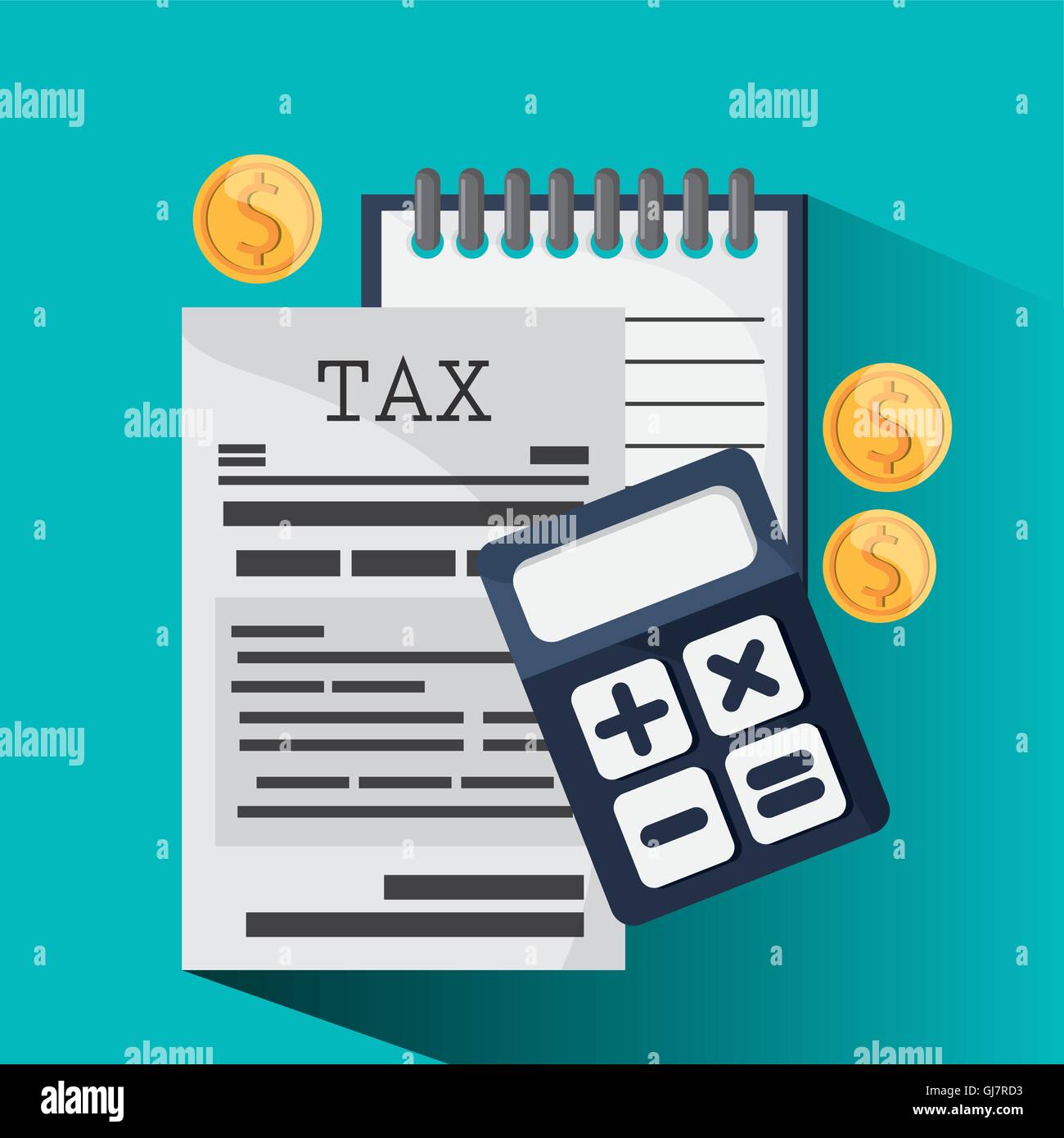 Finance service tax coins Stock Vector Images - Alamy
