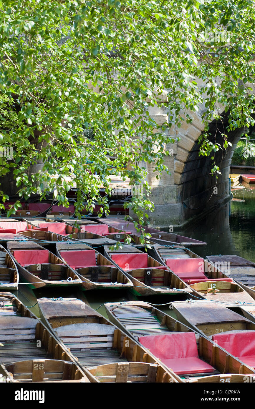 Punts on the River, Oxford England Stock Photo - Alamy