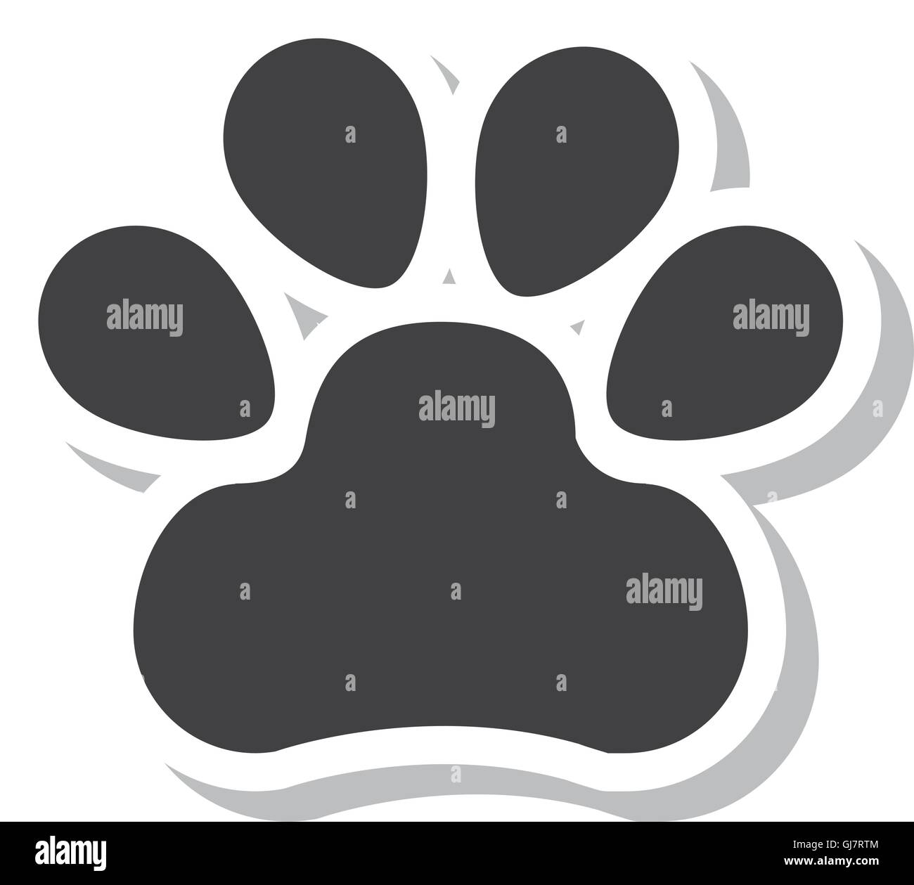 dog footprint isolated icon Stock Vector Image & Art - Alamy