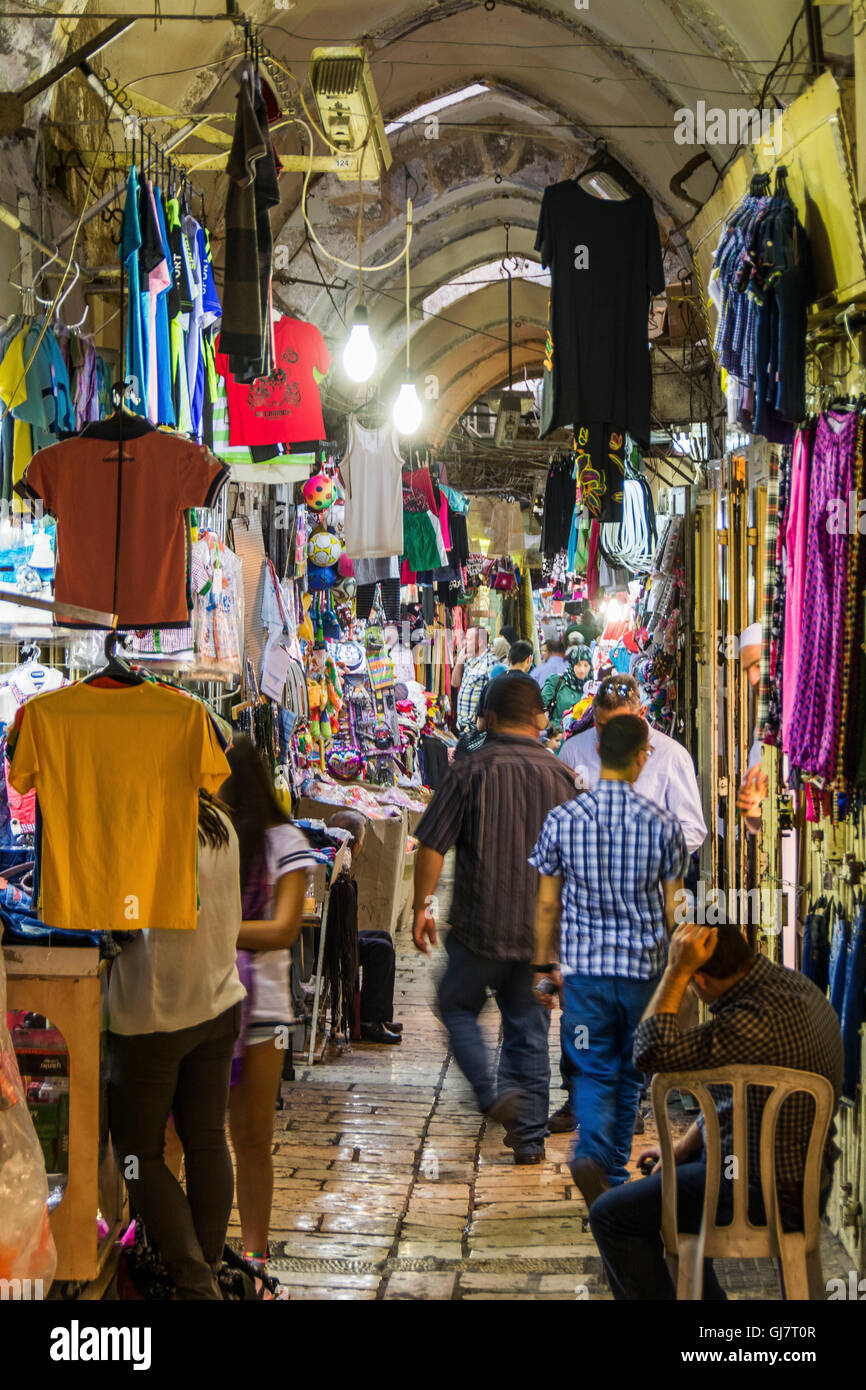 Israel, Jerusalem, old town, Suq, bazaar, market, oriental, dealer ...