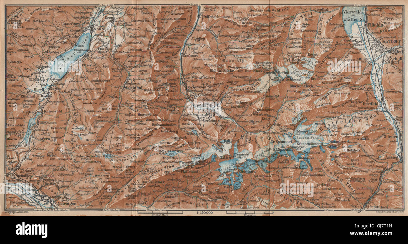 ENGELBERG ENVIRONS. Uri/Urner Alps Titlis Blackenstock Sarnen Altorf ...