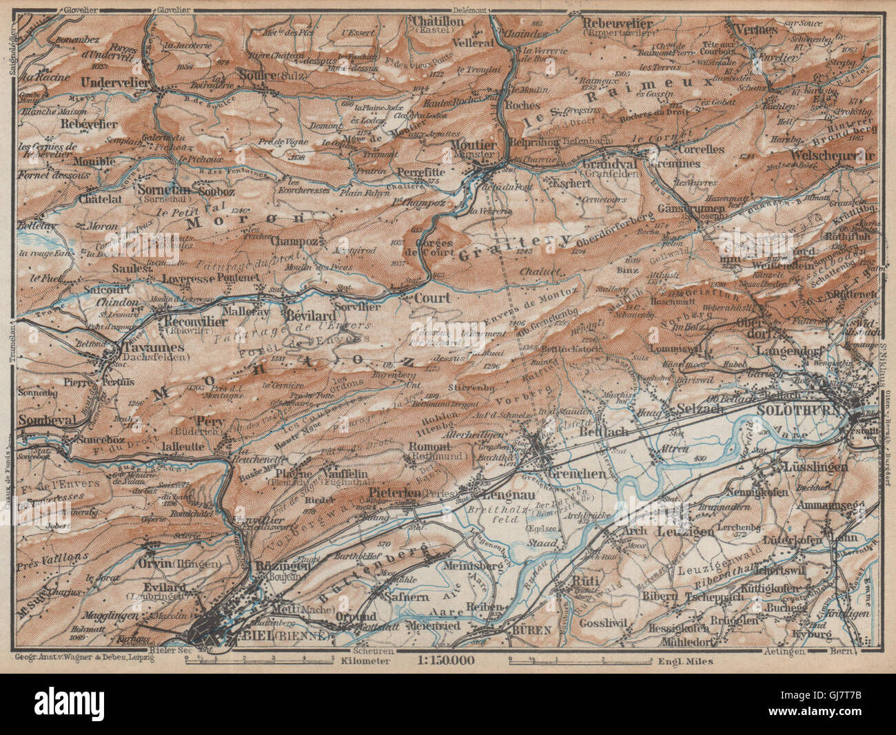 Solothurn map hi-res stock photography and images - Alamy