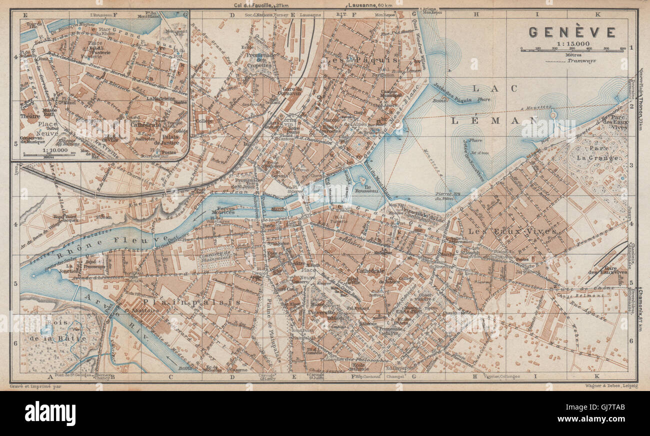 Geneva switzerland city map hi-res stock photography and images - Alamy