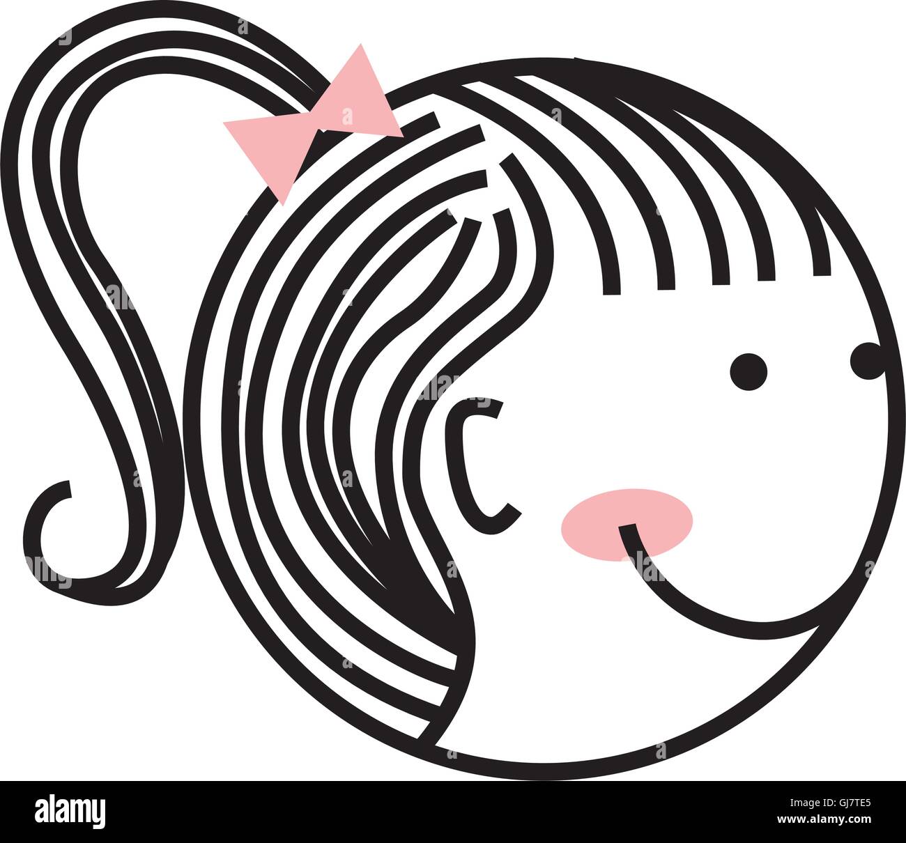 little girl smile icon Stock Vector Image & Art - Alamy