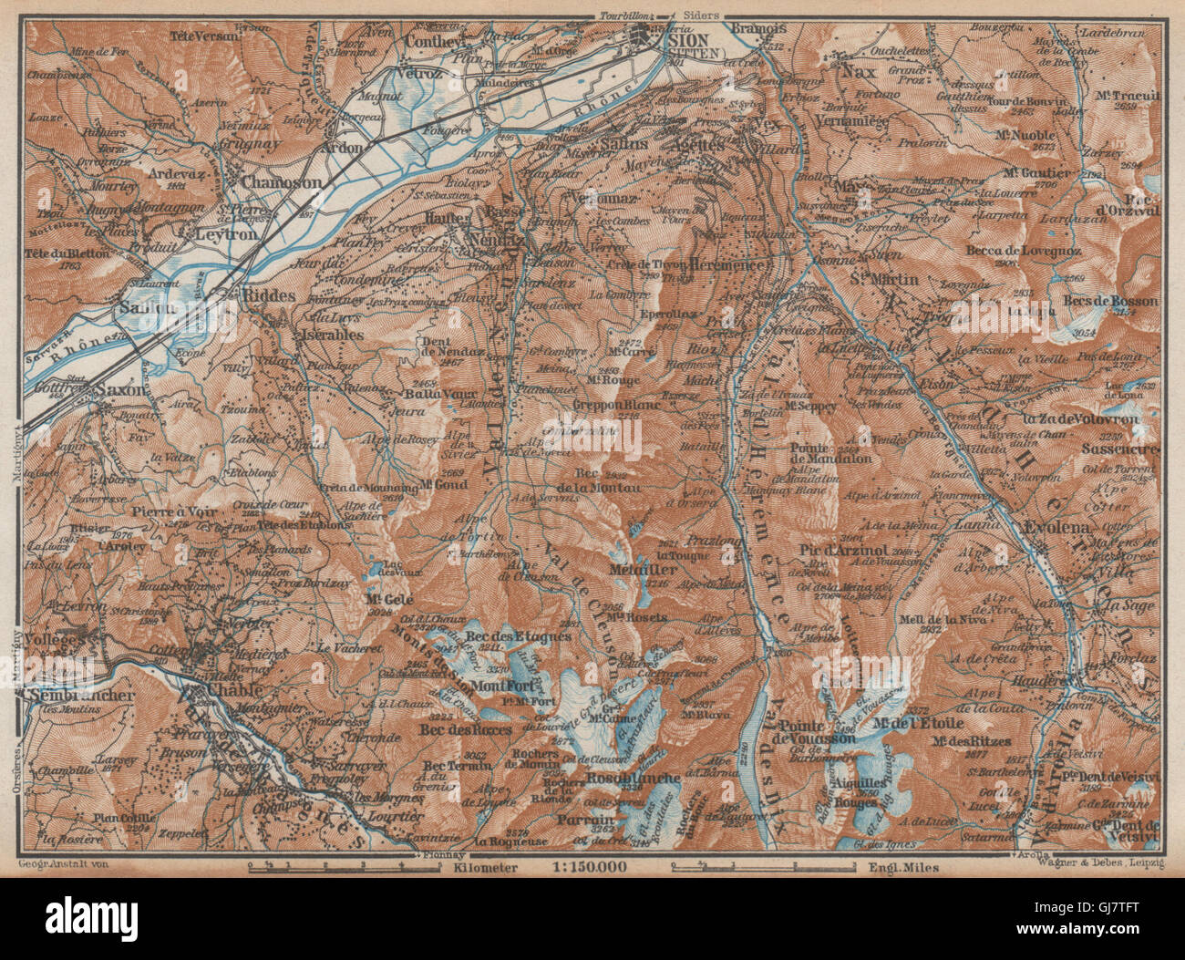 Sion map hi-res stock photography and images - Alamy