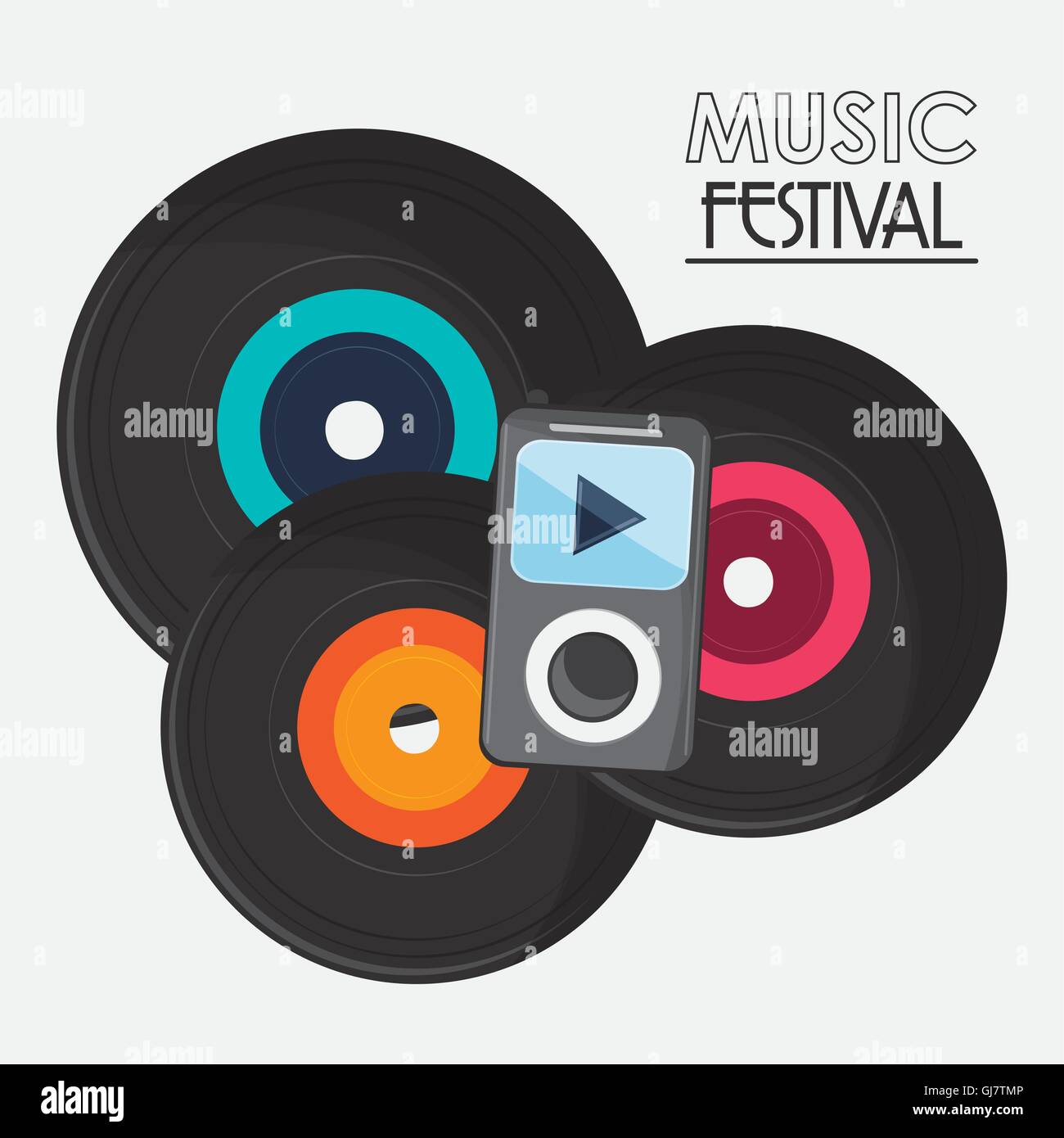 vinyl mp3 music sound media festival icon. Vector graphic Stock Vector ...