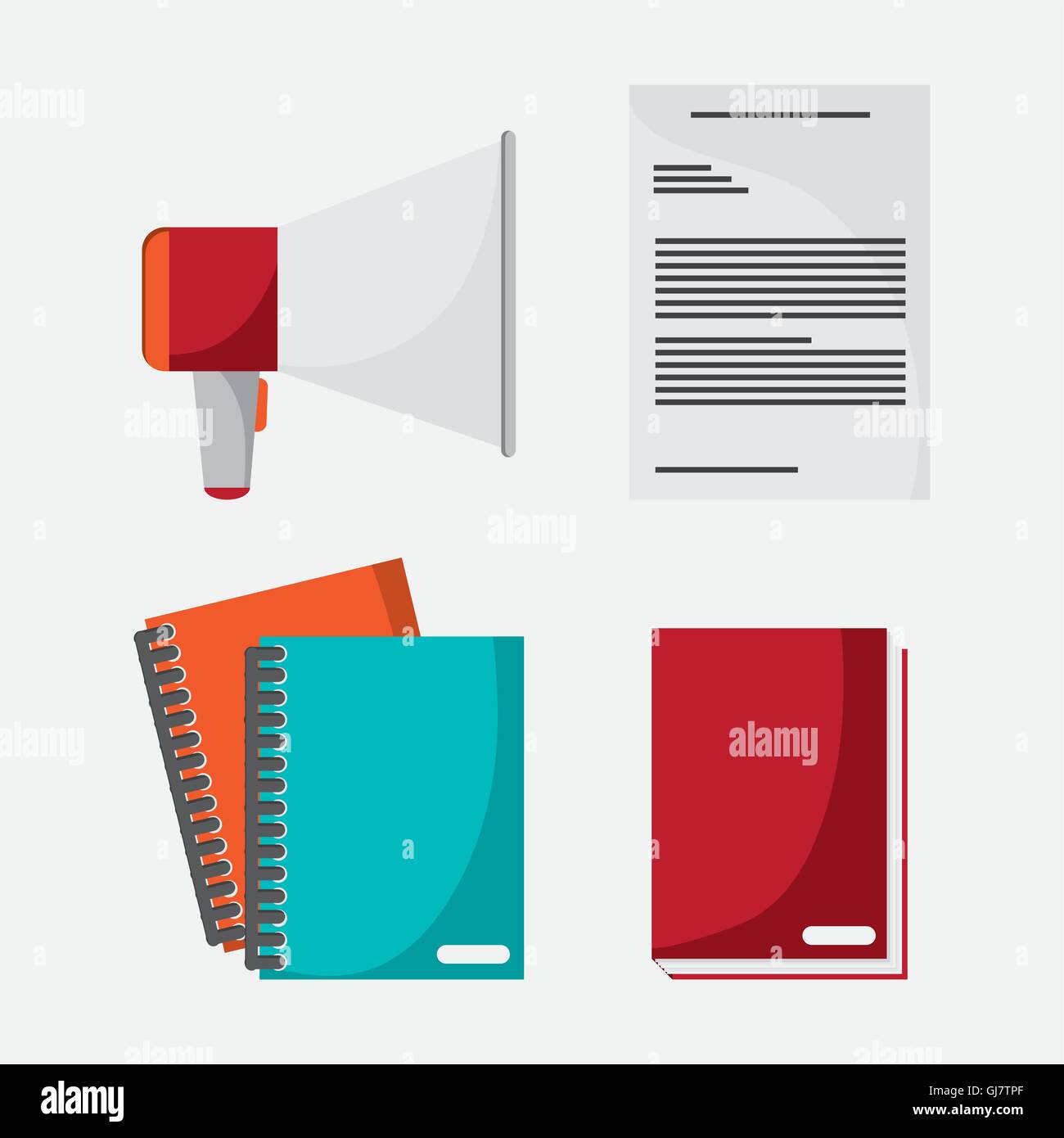 document megaphone book notebook icon Stock Vector Image & Art - Alamy