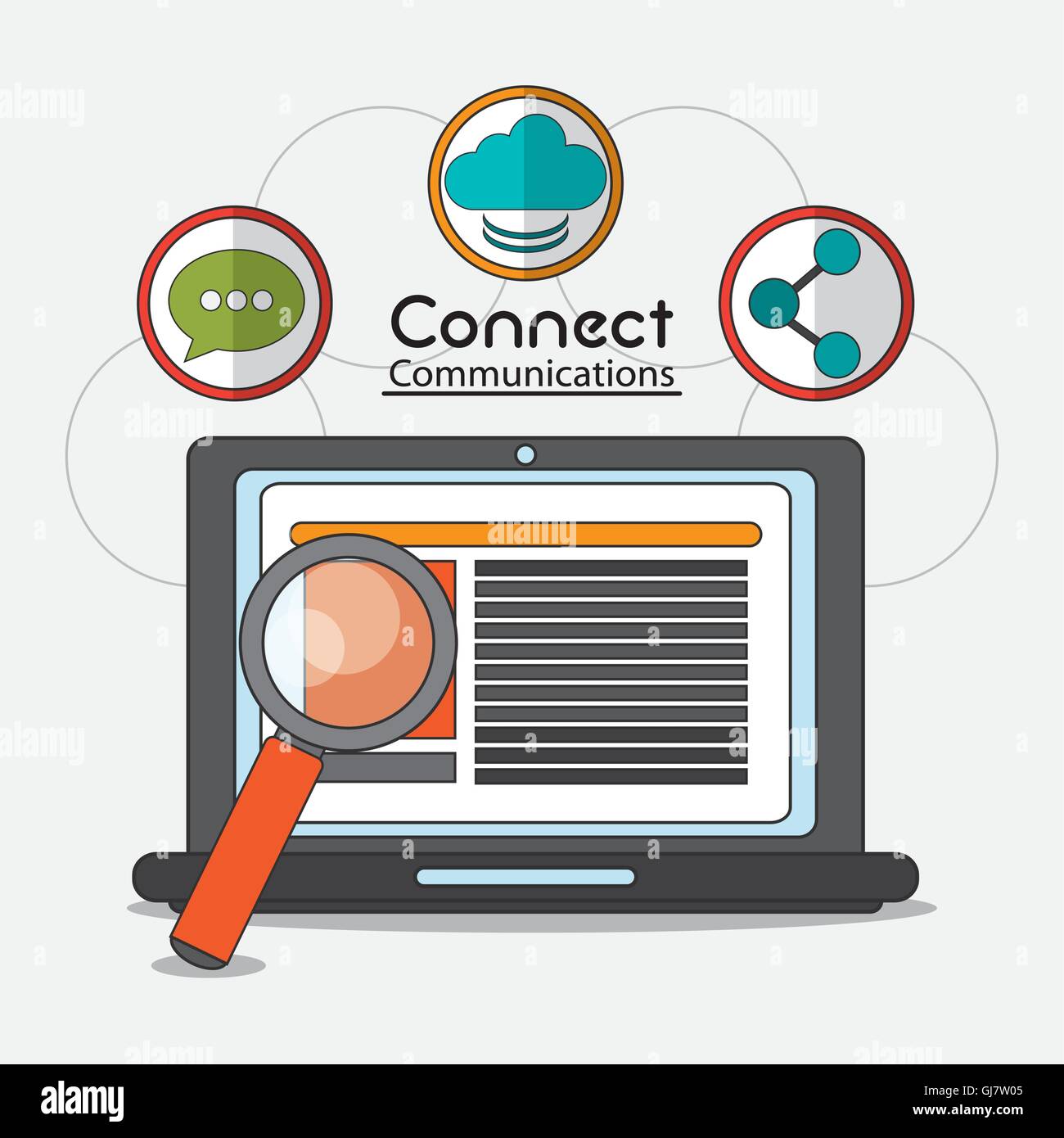 connect communications social network icon Stock Vector Image & Art - Alamy