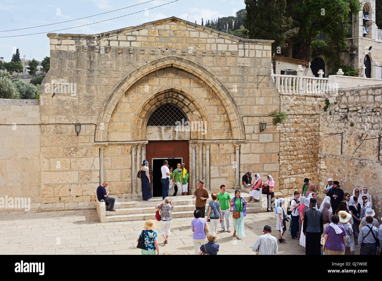 Israel, Jerusalem, church, exterior view, Church of the Holy Sepulchre ...