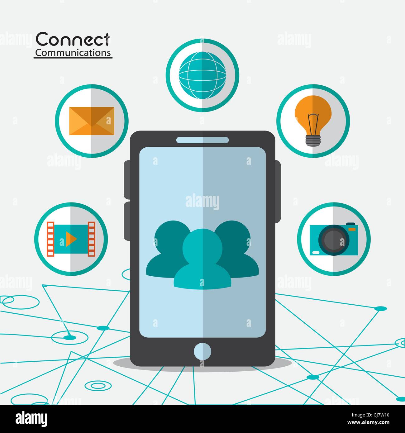 connect communications social network icon Stock Vector Image & Art - Alamy