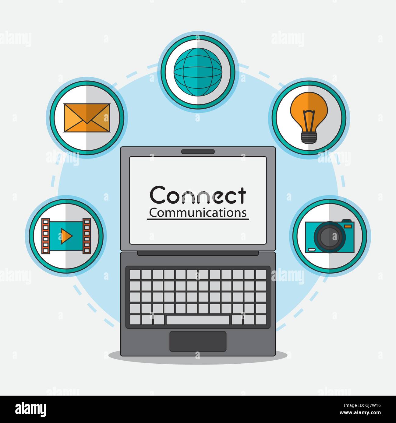 connect communications social network icon Stock Vector Image & Art - Alamy