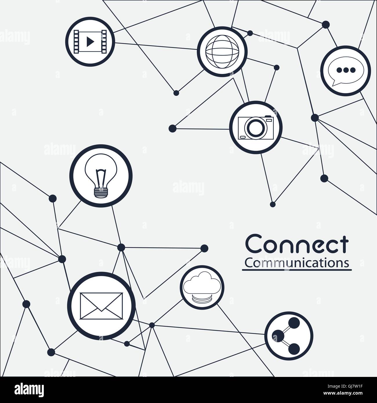 connect communications social network icon Stock Vector Image & Art - Alamy