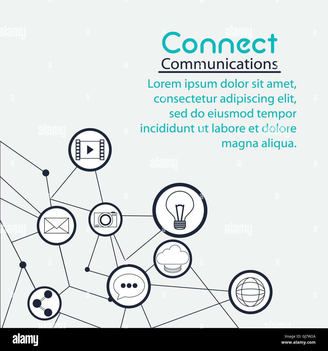 connect communications social network icon Stock Vector Image & Art - Alamy