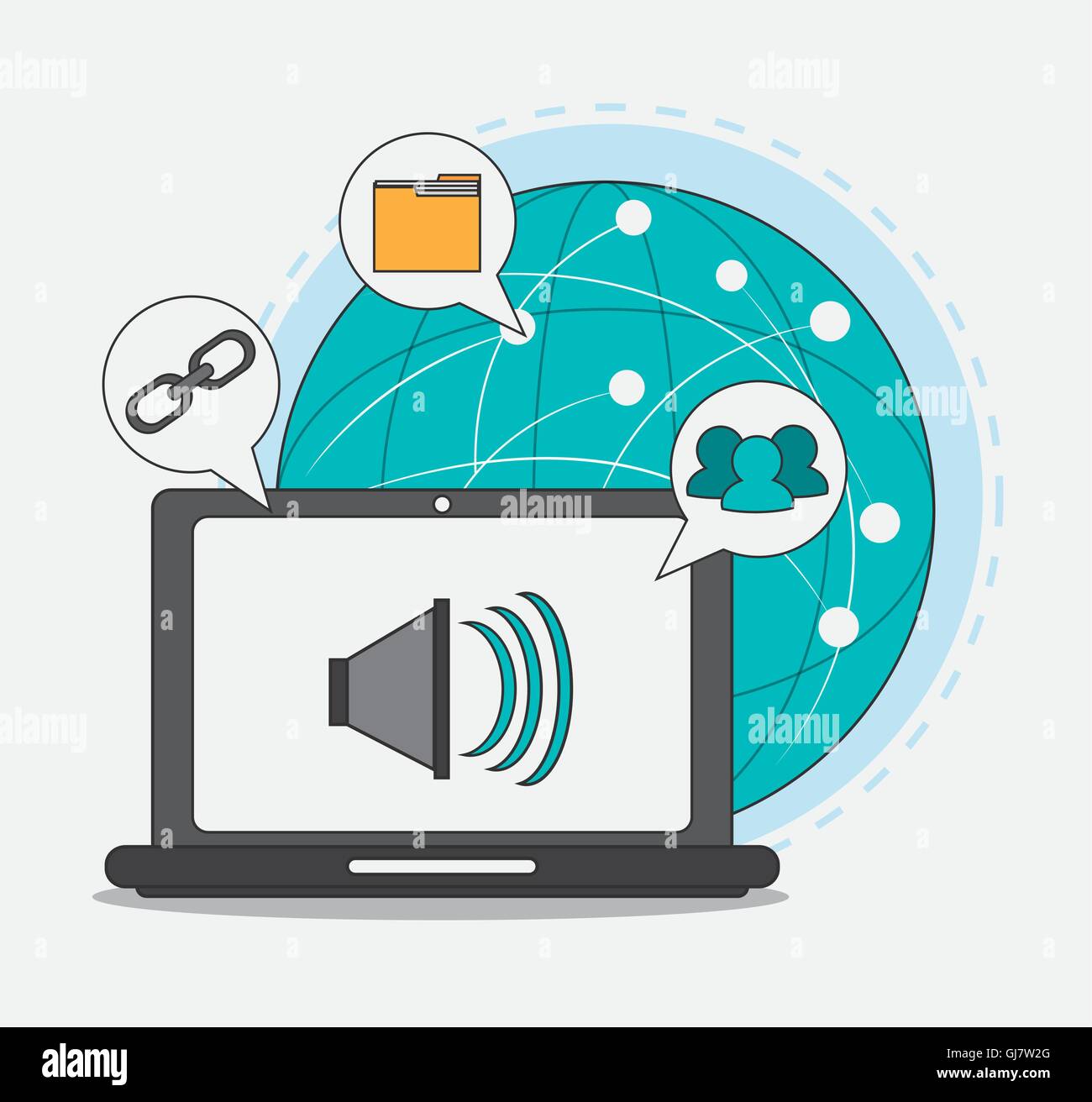 connect communications social network icon Stock Vector Image & Art - Alamy