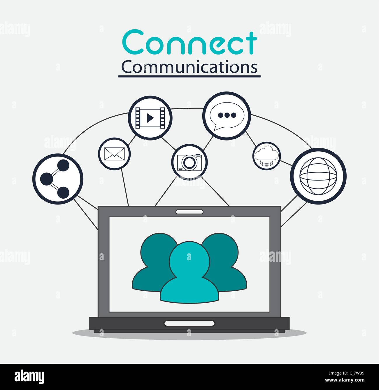 connect communications social network icon Stock Vector Image & Art - Alamy