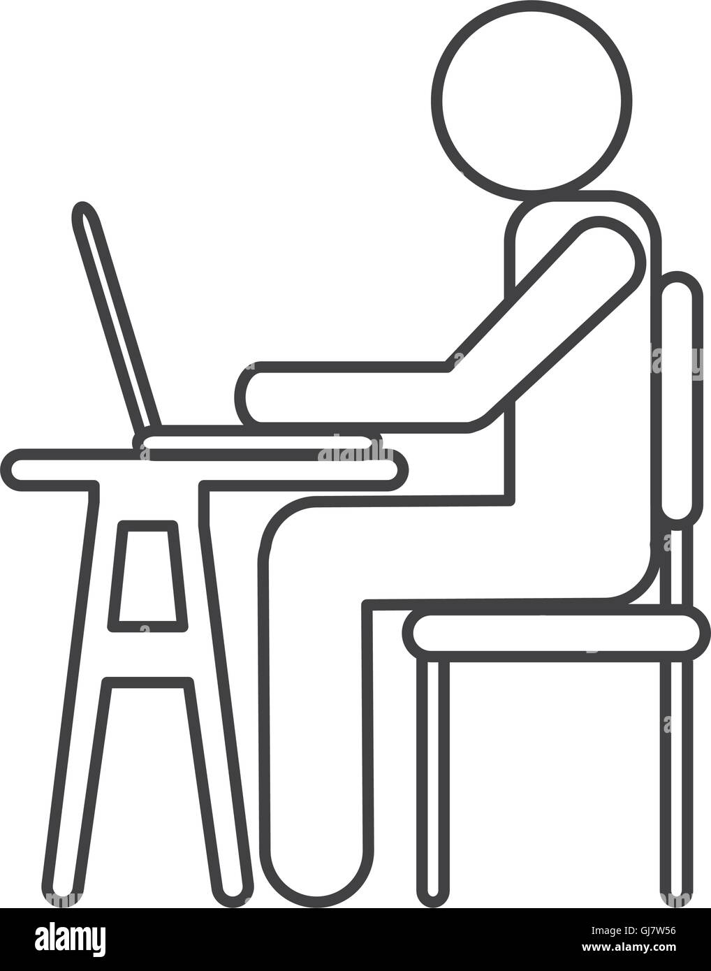 person using laptop icon Stock Vector Image & Art - Alamy