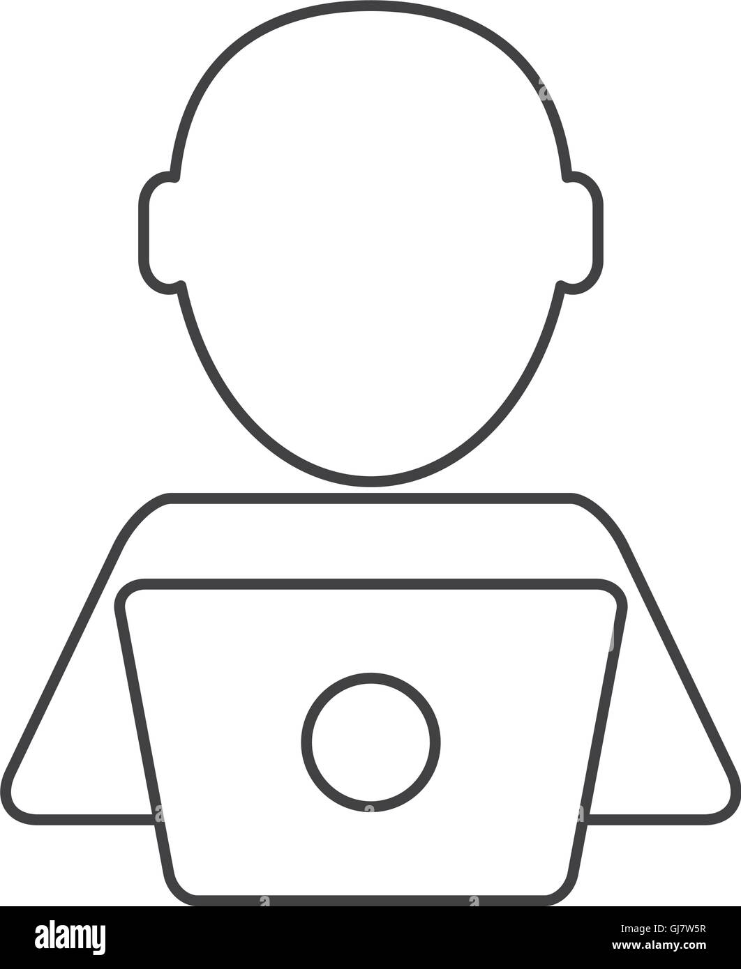 person using laptop icon Stock Vector Image & Art - Alamy