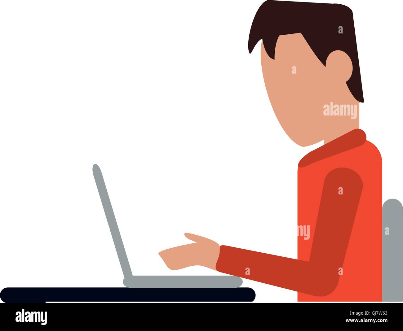 person using laptop icon Stock Vector Image & Art - Alamy