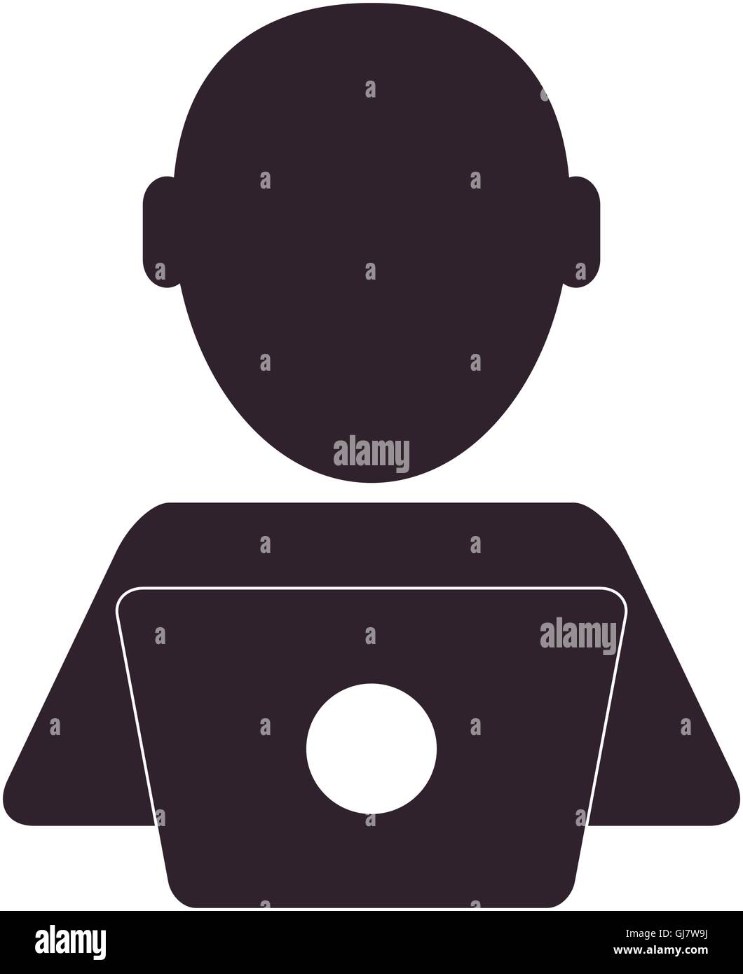 person using laptop icon Stock Vector Image & Art - Alamy