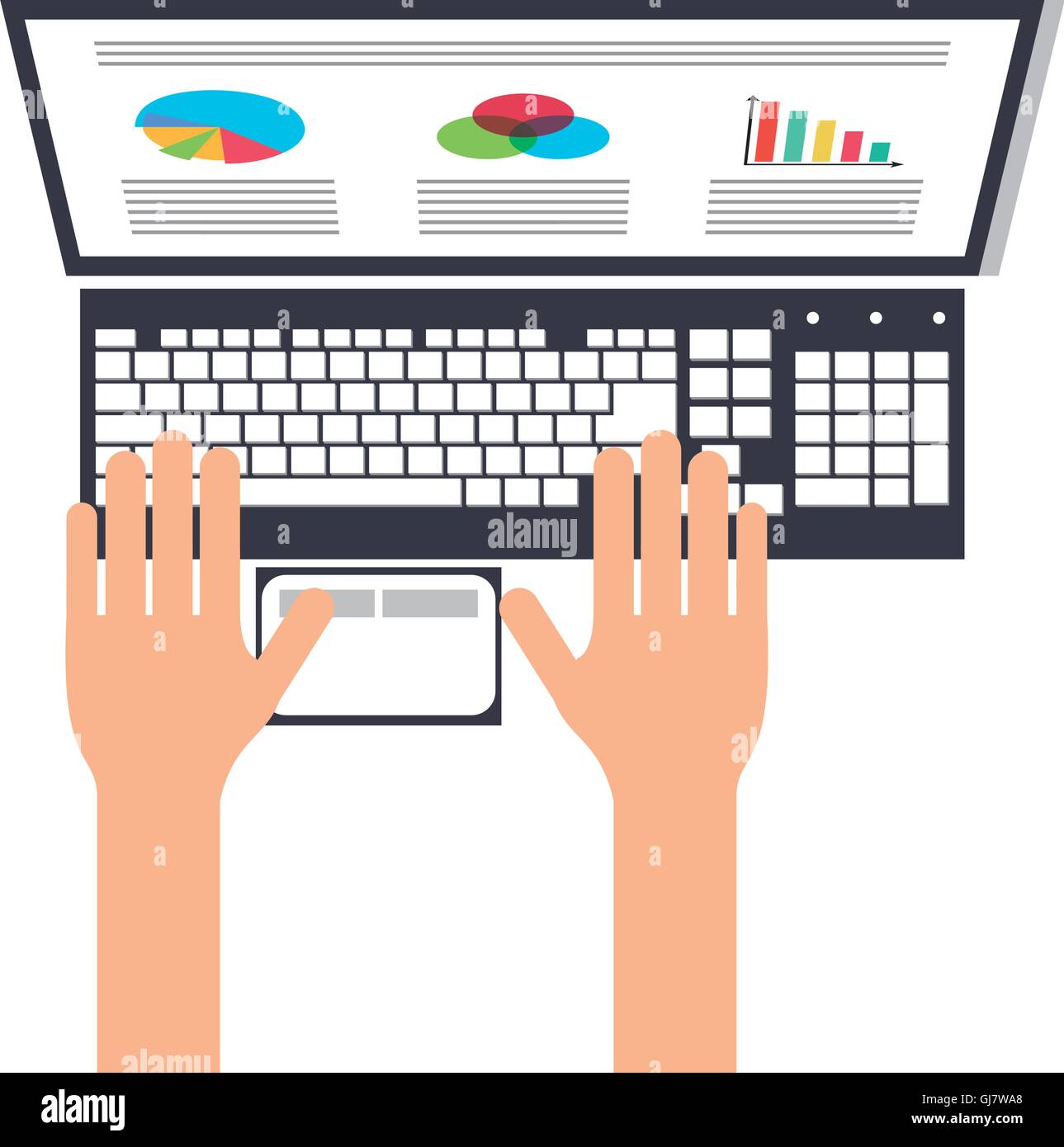 person using laptop topview icon Stock Vector Image & Art - Alamy