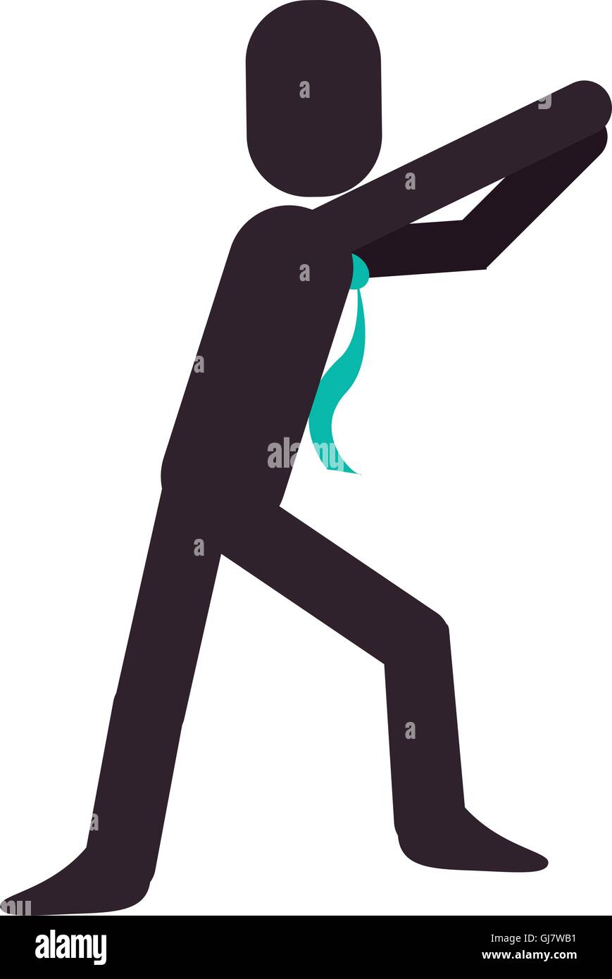 businessman reaching pictogram icon Stock Vector Image & Art - Alamy