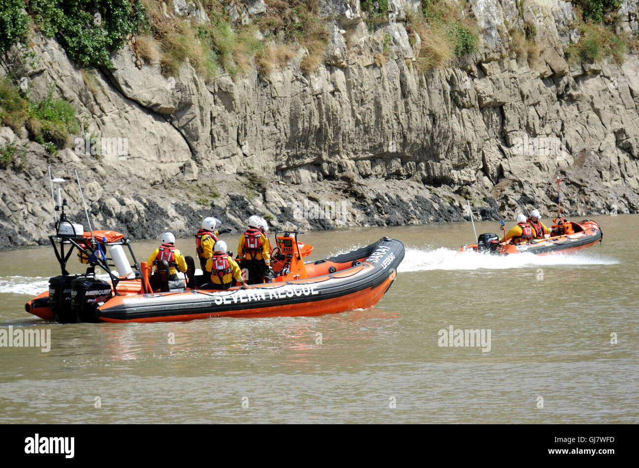 Severn Area Rescue Association SARA Lifeboat exercise on the River Wye ...