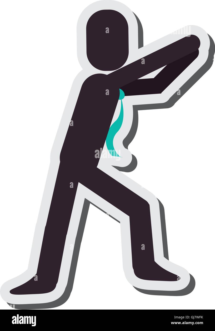 businessman reaching pictogram icon Stock Vector Image & Art - Alamy